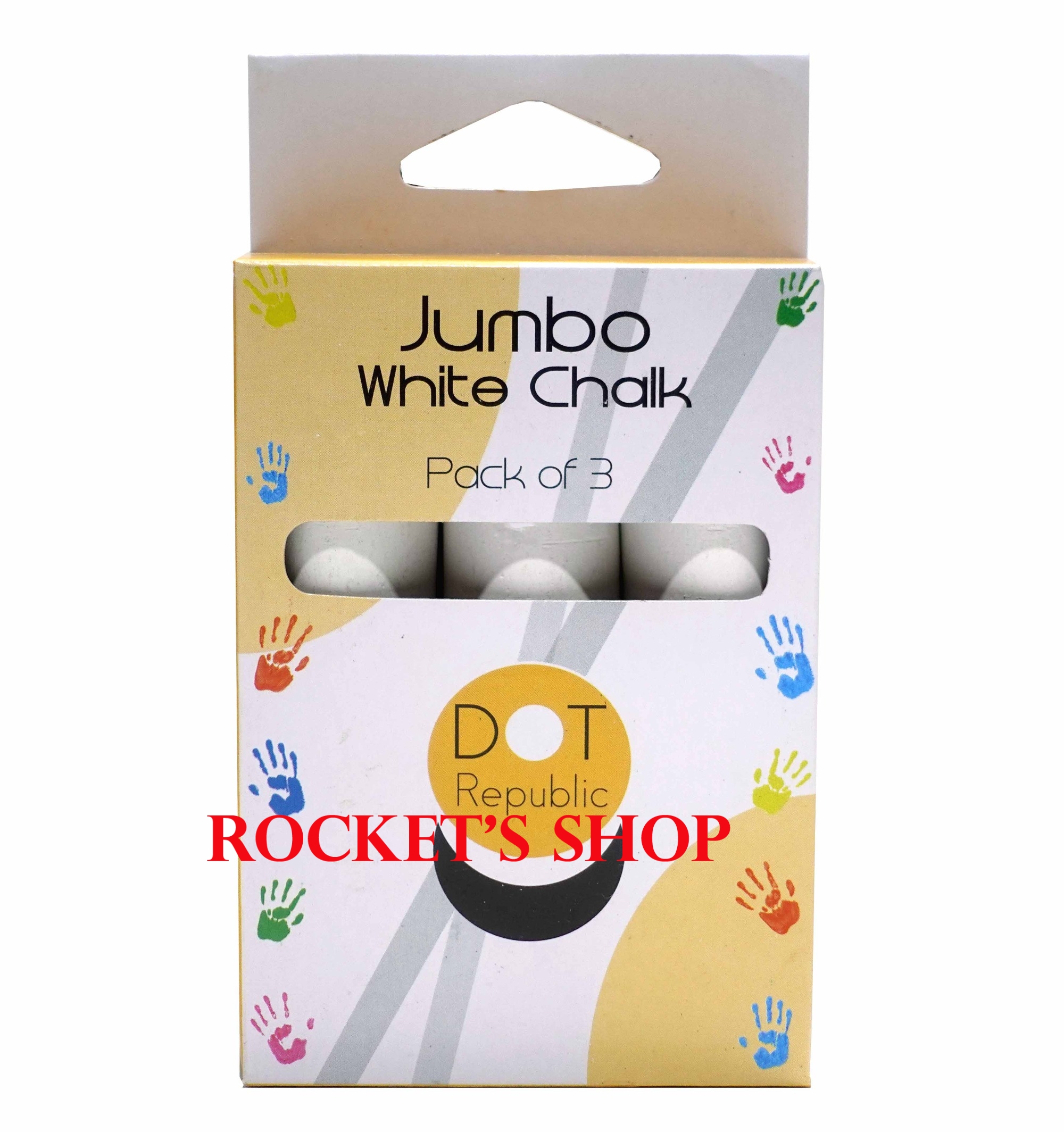 JUMBO WHITE CHALK 3 PC PK,School supplies
