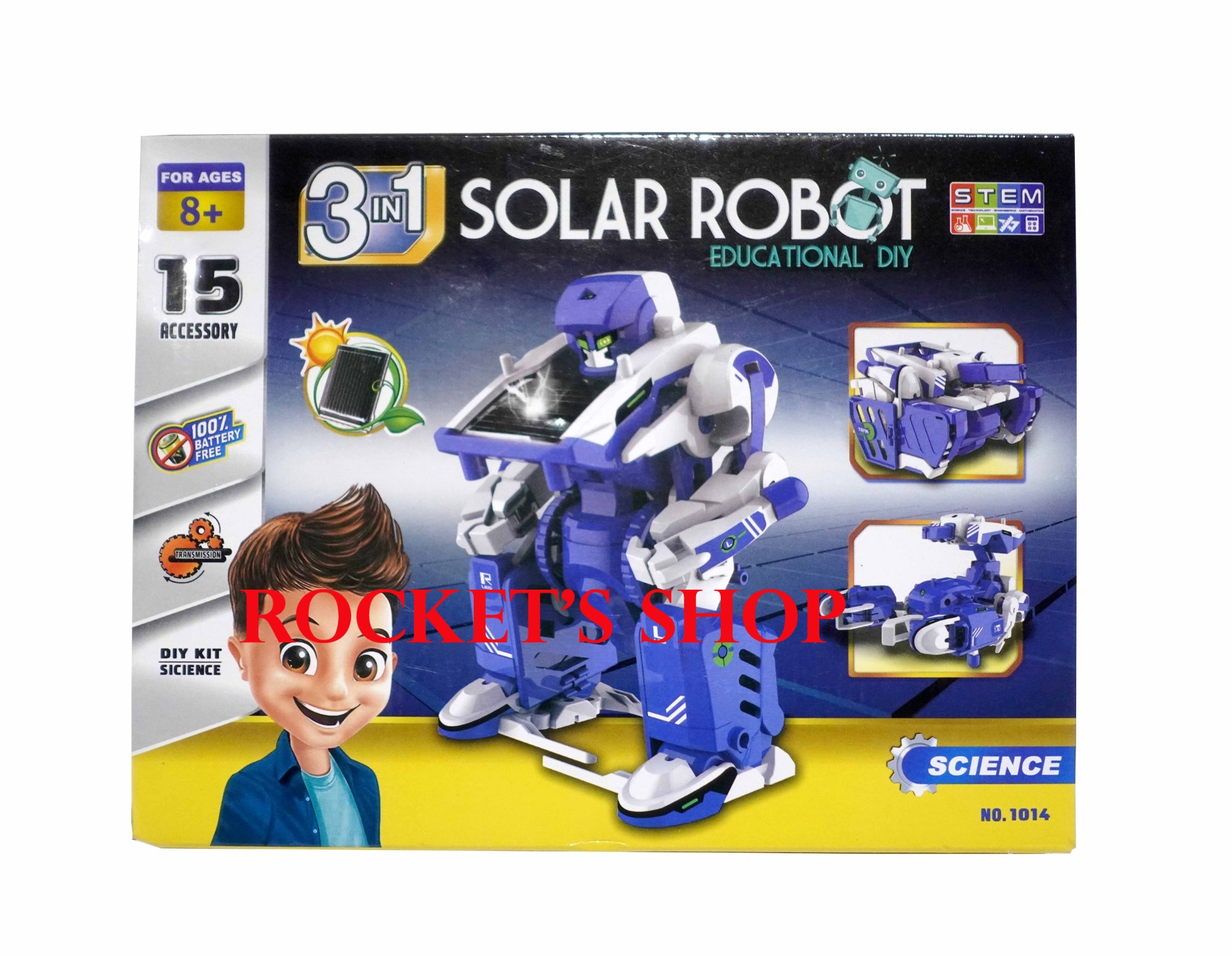 4 IN 1 SOLAR ROBOT TRANSFORMING,>TOYS
