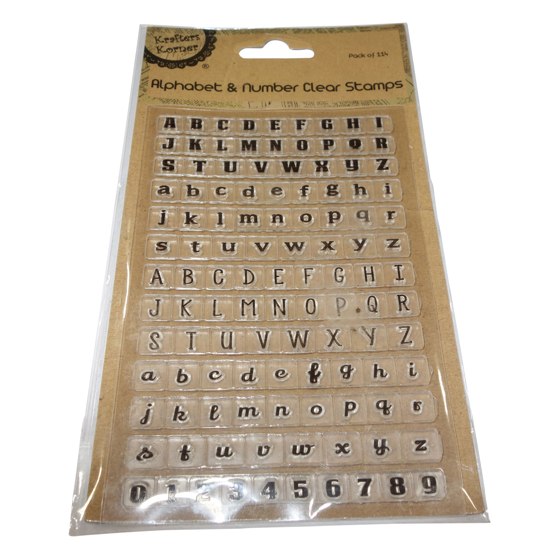 ALPHABET & NUMBER CLEAR STAMPS,Craft Supplies