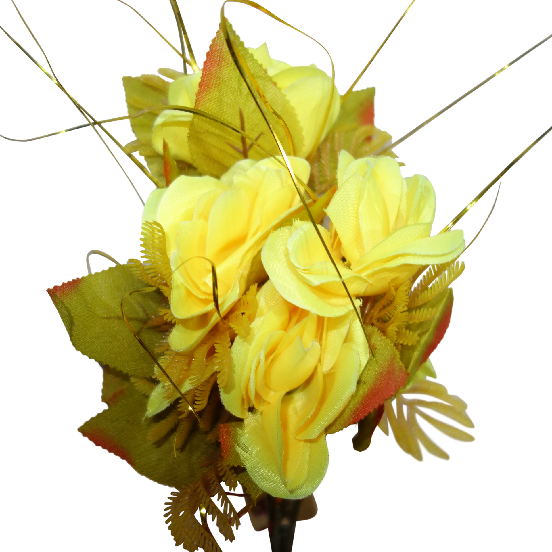 BOUQUET OF ROSE BLOOMS Gold Reeds,>ARTIFICIAL FLOWERS