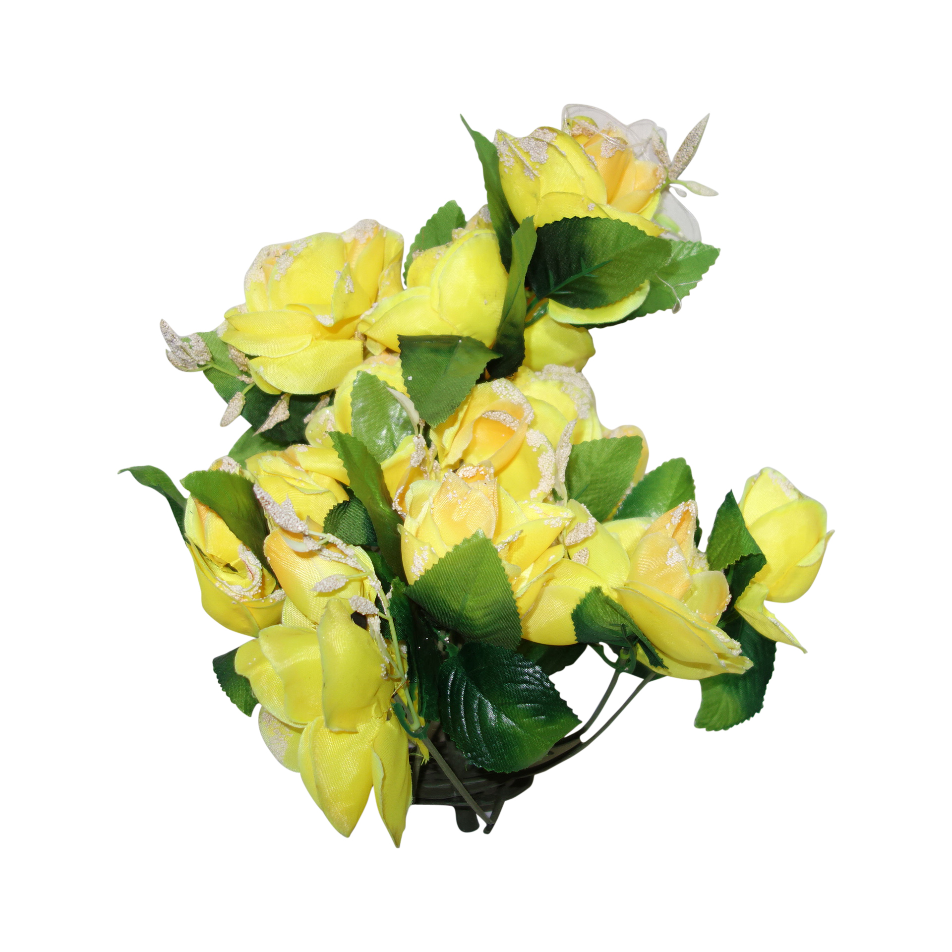 BOUQUET OF ROSE BLOOMS /White Frost,>ARTIFICIAL FLOWERS