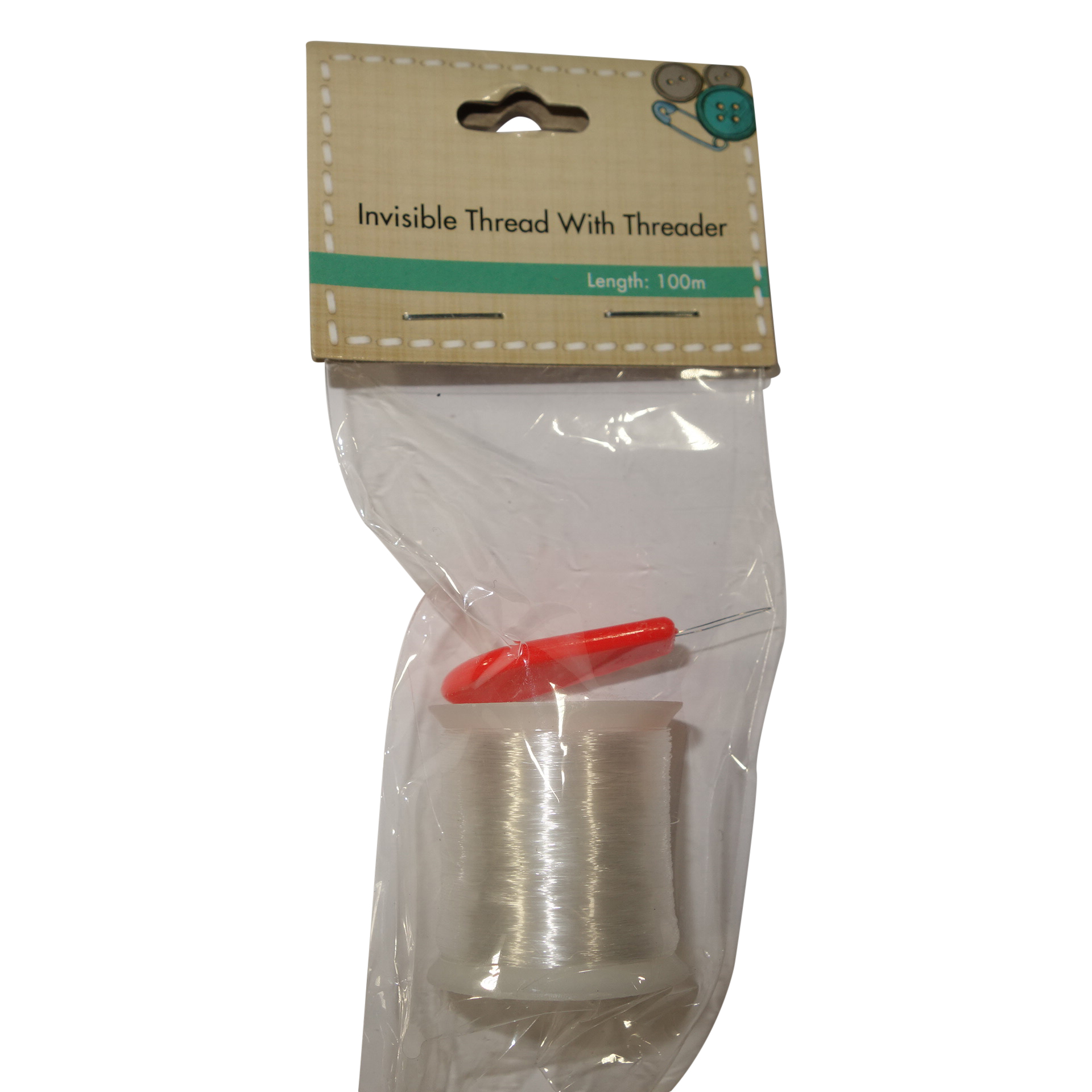 INVISABLE THREAD WITH THREADER,Craft Supplies