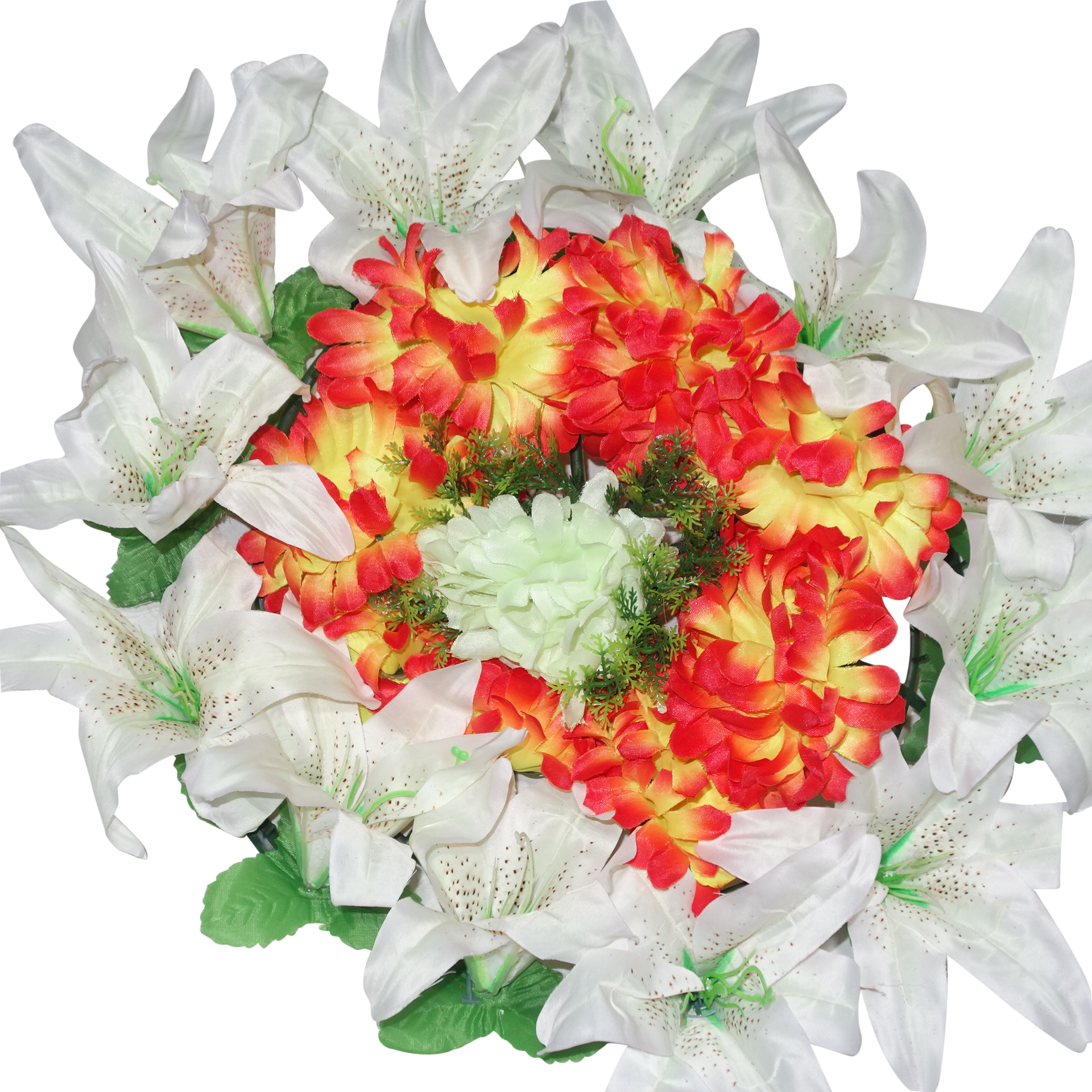 ROUND WREATH / Lillys & gerberas,>ARTIFICIAL FLOWERS
