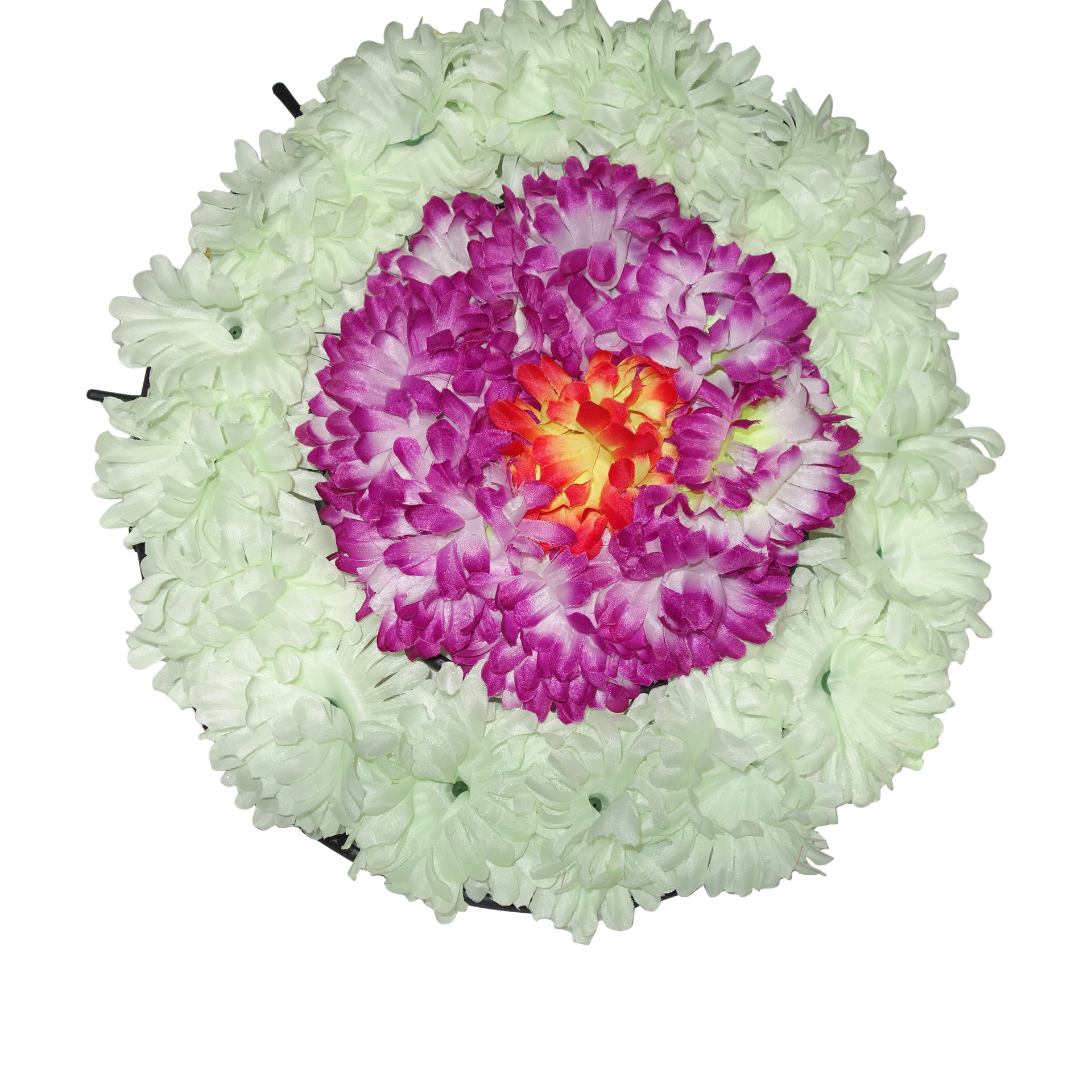 ROUND FUNERAL WREATH /Gerberas,>ARTIFICIAL FLOWERS