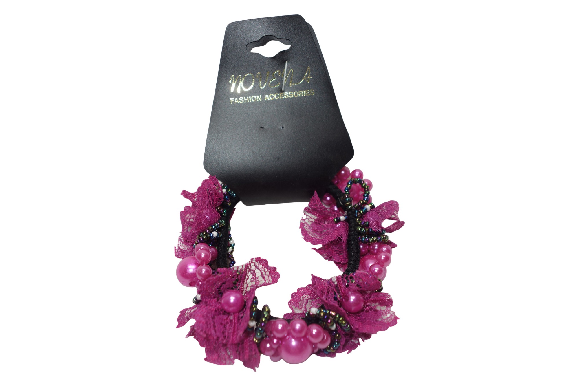 NOVENA CHARM SCRUNCHIE CRIMSON,Scrunchies