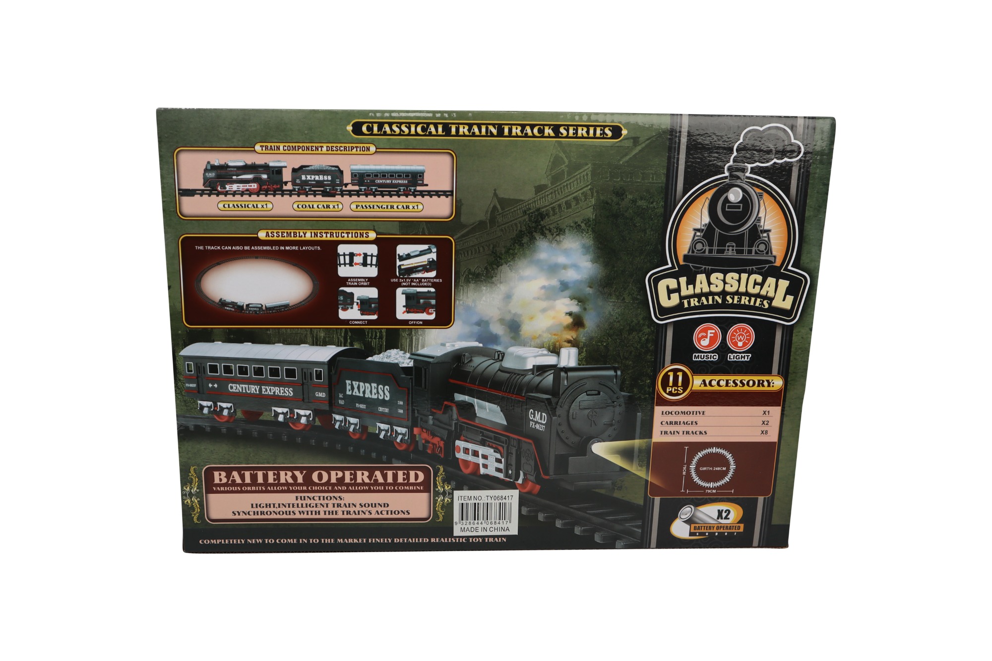 Classical train track series batterie operated,Boys toys