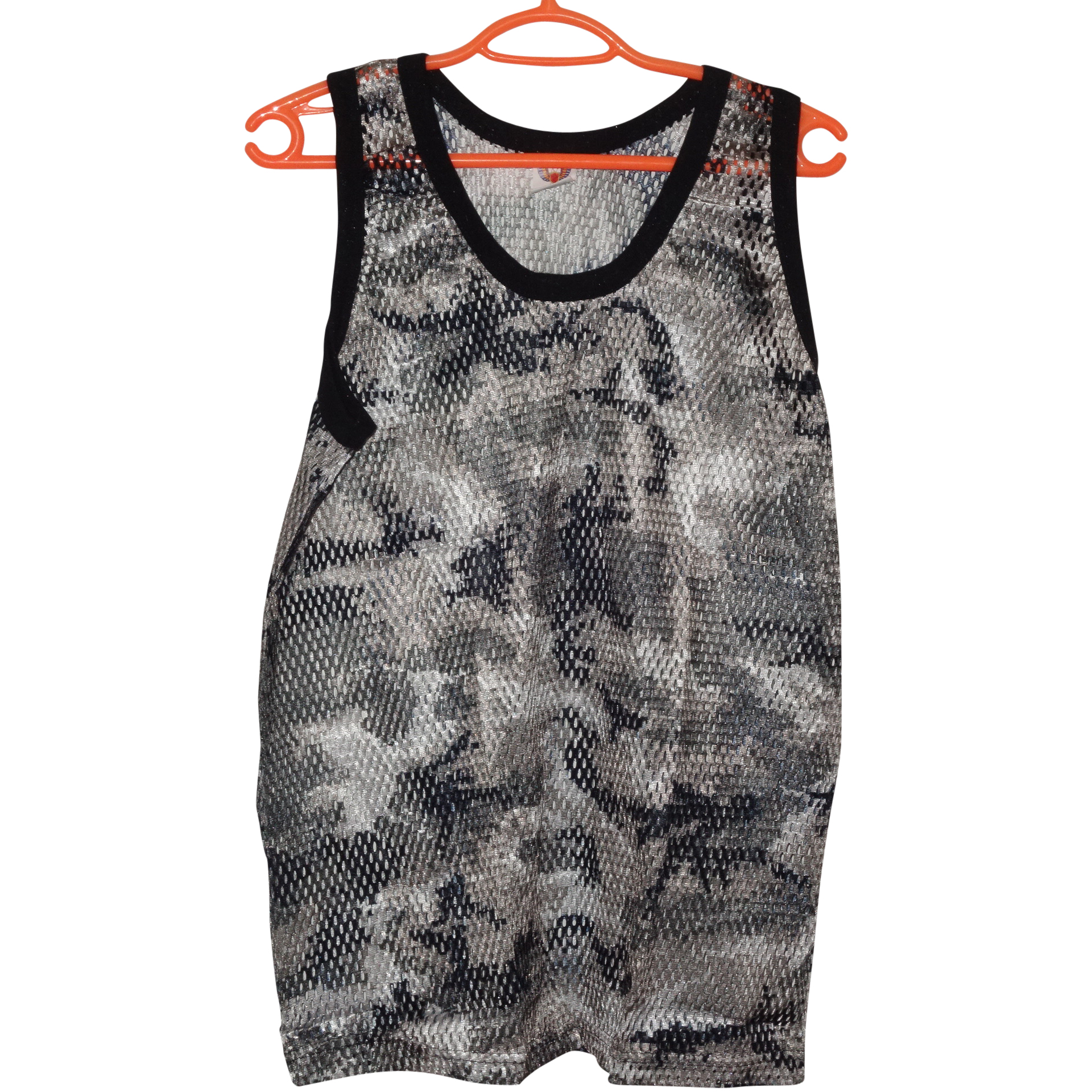 MENS MESH SINGLET WITH CAMO FOREST PRINTS,T Shirts