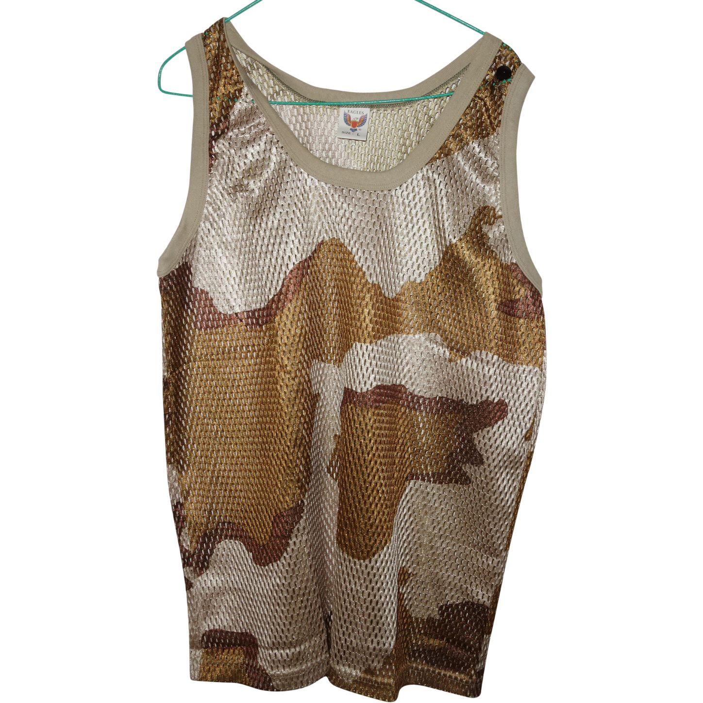 MENS MESH SINGLET WITH CAMO ARMY PRINTS,T Shirts